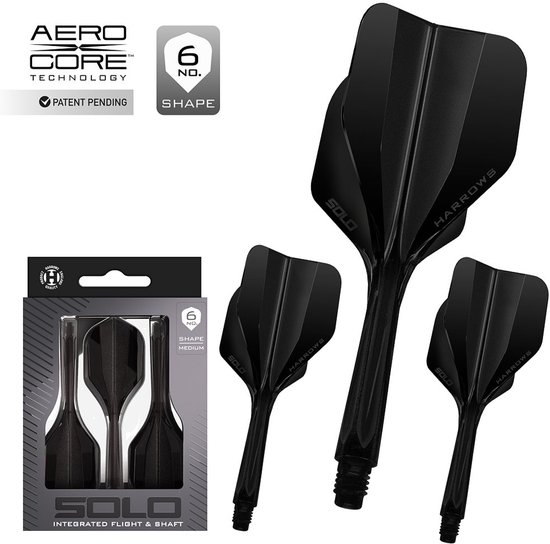 Harrows Solo Black NO6 - Dart Flights | bol