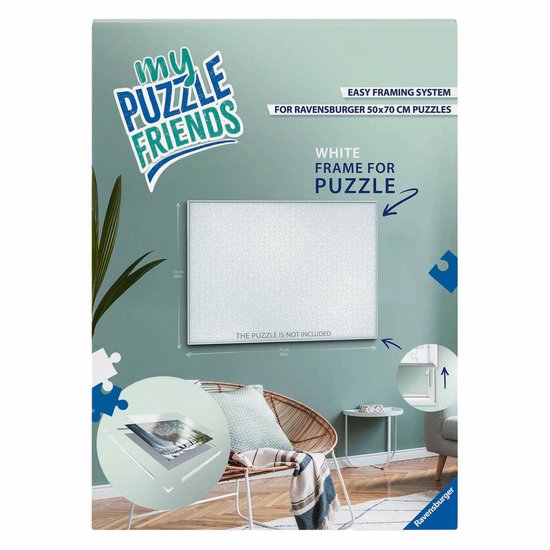 Ravensburger puzzel lijst wit voor 1000 stukjes puzzel 50x70 cm. | bol