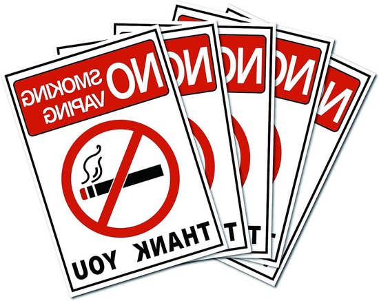EGoods - Stickers Geen Roken of Vapen - Gevaar/Waarschuwingsborden ...