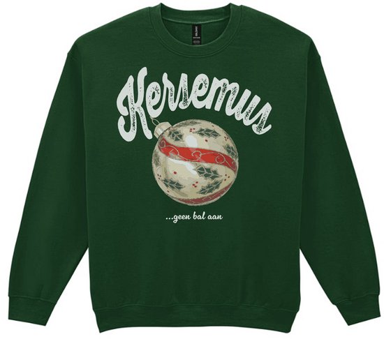 Unisex Trui - Kersemus - Kleur groen - Maat L - Perfect voor iedereen ...