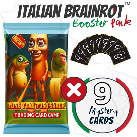 Italian Brainrot™ Booster Pack - Trading Cards 9x6 - Brainrot - Tung ...