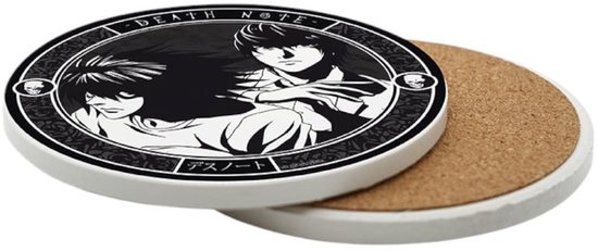 DEATH NOTE - Ceramic Coasters "L & Light" | bol