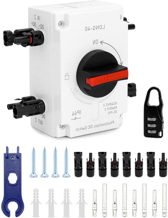 Allecta - DC Fotovoltaïsch Systeem Scheidingsschakelaar IP66 Waterdicht ...
