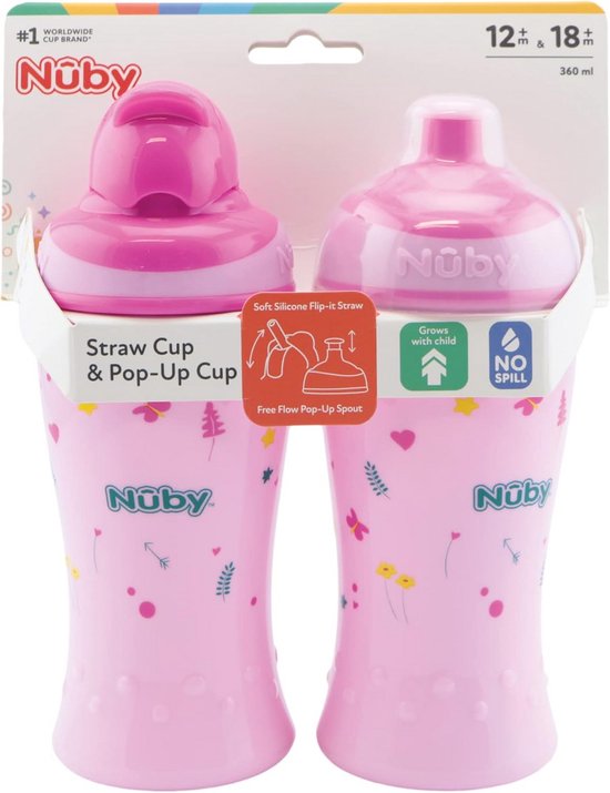 Dubbele set antilek drinkbekers met rietje en tuit voor peuters | bol