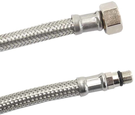 Flexibele waterslang DN8, 300mm, RVS, DVGW keurmerk | bol
