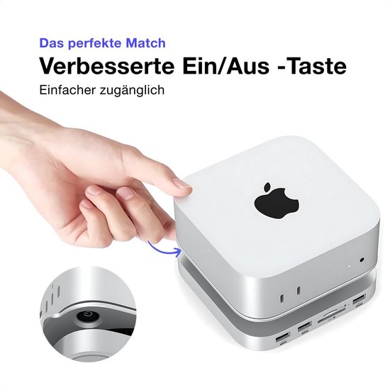 Dockingstation voor Mac Mini M4 met M.2 NVMe SSD Slot, HDMI, USB-C Hub ...