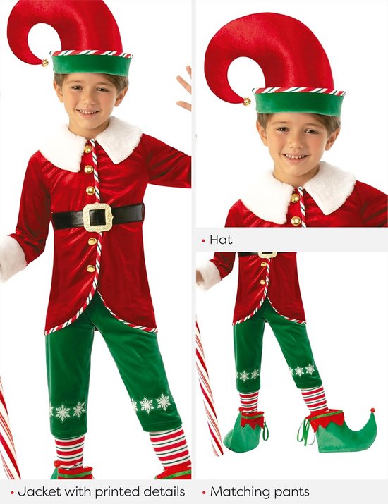 Jongens Elf Kostuum Deluxe Compleet - Verkleedkleding voor Kerstfeest ...