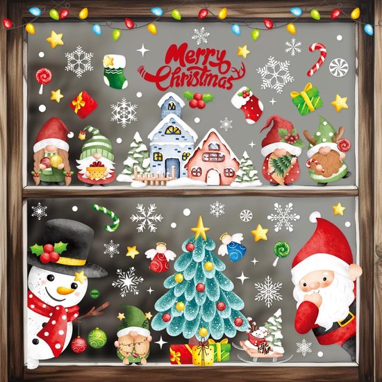 Raamstickers Kerstmis zelfklevend 210, kerstraam, foto's, raamstickers ...