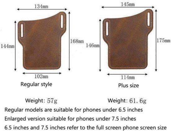 Retro Lederen Telefoon Heuptas voor Heren – 1 Stuk, Gek Paard Design ...