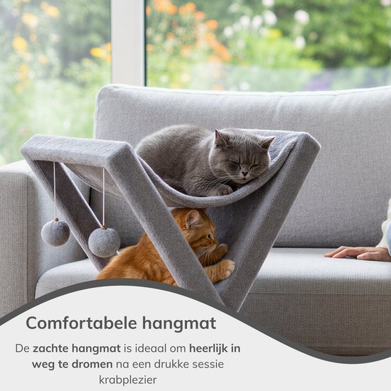 ACAZA - Krabpaal - Krabpaal voor Katten - Kattenhuis - Krabplank - 68 x ...