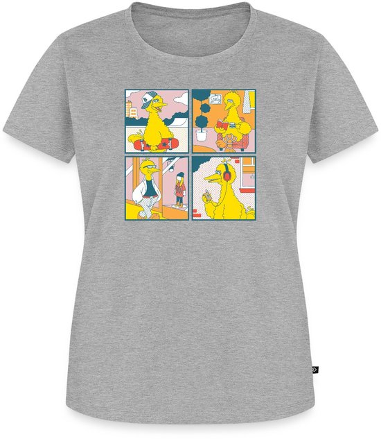 Sesamstraat Bibo Striptegels Premium T Shirt Dames | bol