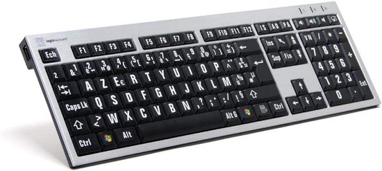 Ergonomisch Toetsenbord met Extra Grote Letters voor PC - Frans (FR ...