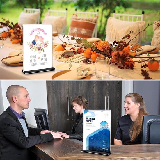 Ensemble de 6 Supports de Table A5 - Support d'Exposition en Acryl ...