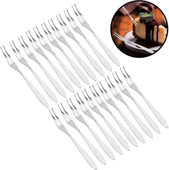 Allecta - Ensemble de 20 Fourchettes en Acier Inoxydable pour Fruits ...