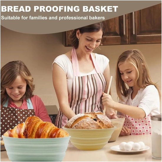 Nieuwe opvouwbare brood fermentatie mand grote capaciteit silicone ...
