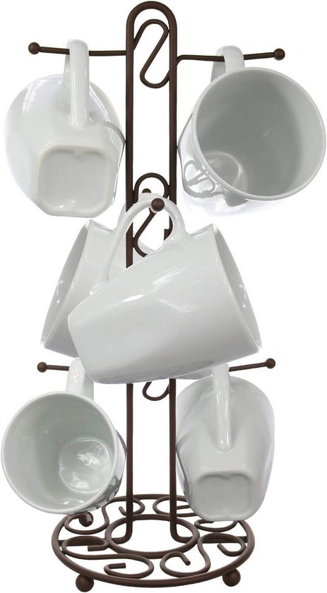 Koffiemok Rek voor Aanrecht - Koffiebekerhouder Boom voor 6 Mokken ...