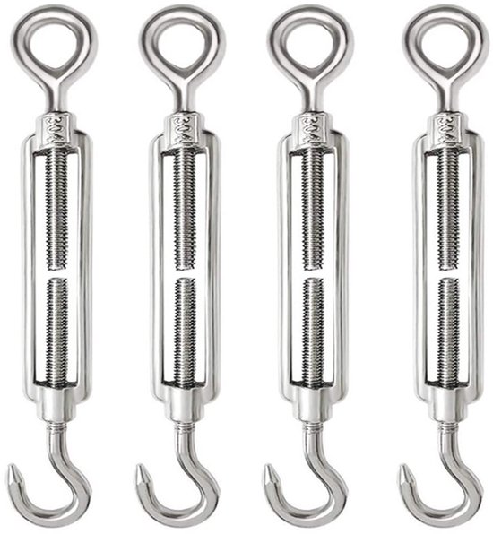 Kabelspanners RVS 304 - Verstelbare Draadspanners voor Kabelhaken - 4 ...