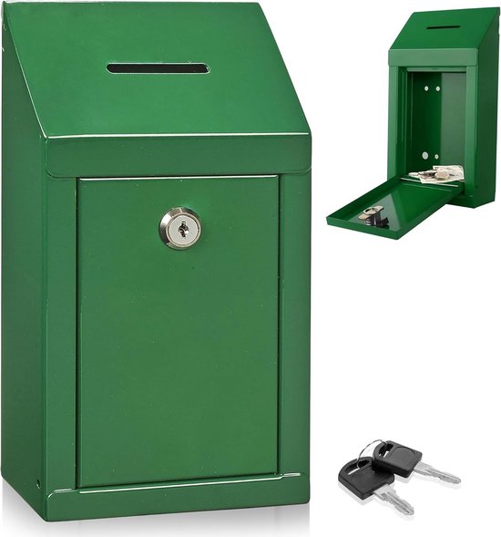 Metalen donatie box liefdadigheid stalen collectebus kantoor suggestie ...