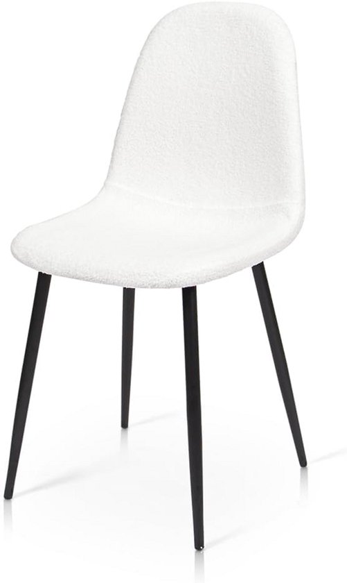 Witte Teddy Eetkamerstoel Brugge - Zachte Bekleding en Stijlvol Design ...