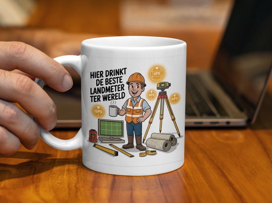 Mok Hier Drinkt de Beste Landmeter Ter Wereld, Landmeter Mok, Grappige ...