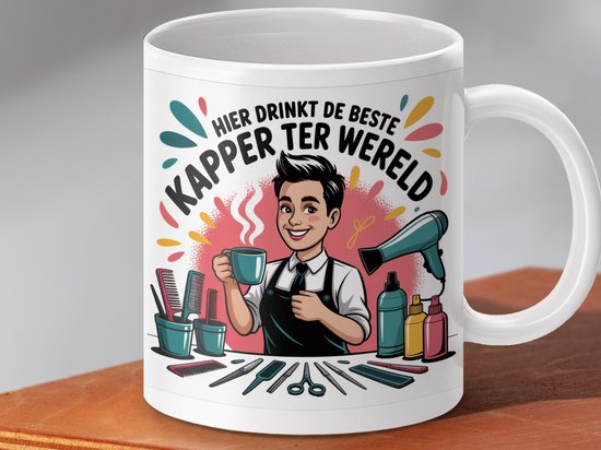 Mok Beste Kapper Ter Wereld, Grappige Kapper Mok, Koffie Mok, Kappers ...