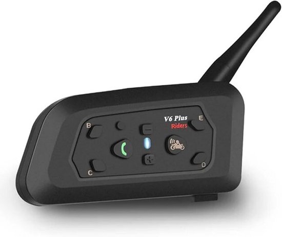 Motor Bluetooth Headset Intercom voor 6 Rijders - 1200m Bereik & Hifi ...