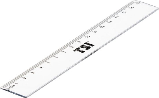 Transparante liniaal 20 cm met inktvlak | bol