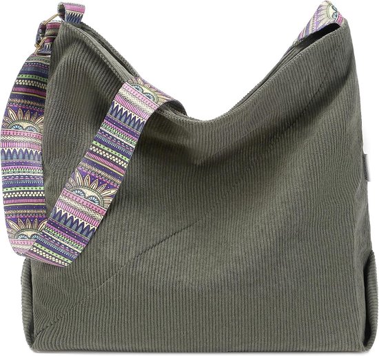Leren Schoudertas voor Dames - Set van 2 Handtassen voor Werk, School ...