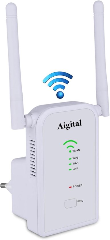 Krachtige Wifi Versterker met LAN/WAN Poort, 300 Mbps, Eenvoudige WPS ...