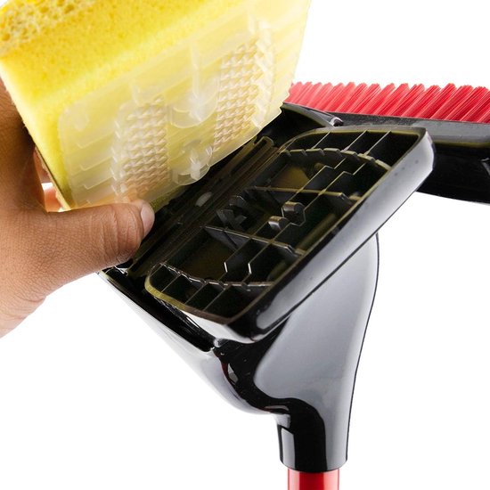 Commerciële dweil met borstelvulling, 28 cm brede spons, geel ...