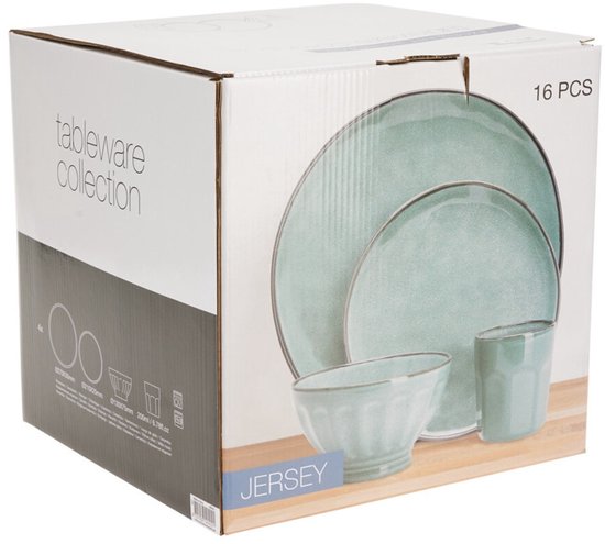 SIAKI Servies set - 32-delig - groen - aardewerk dinerservies ...