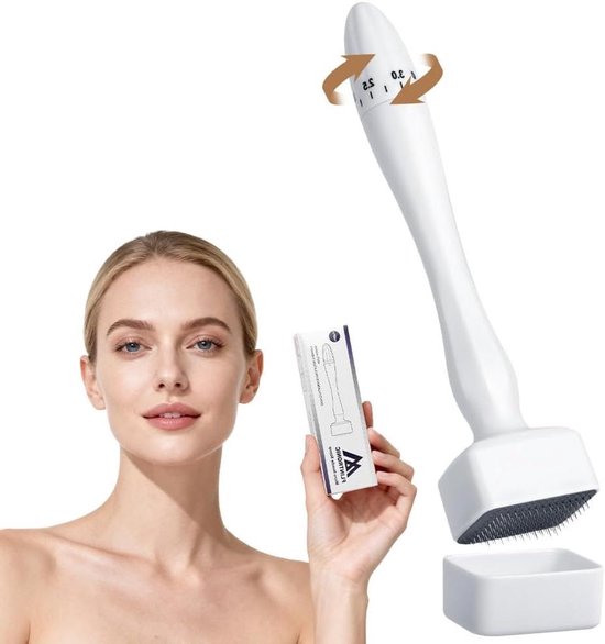 Instelbare Derma Stamp met Titanium Naalden – Microneedling Derma Stamp ...