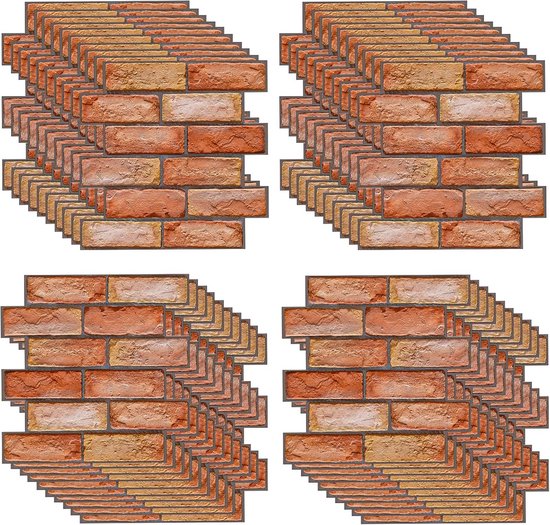 3D Wandpanelen Steenlook - Zelfklevende Wandbekleding van PVC - 40 ...