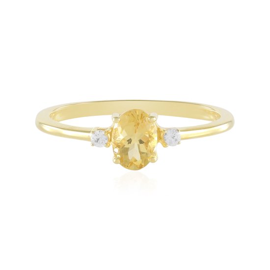 Ring van verguld zilver met gele beryl | bol