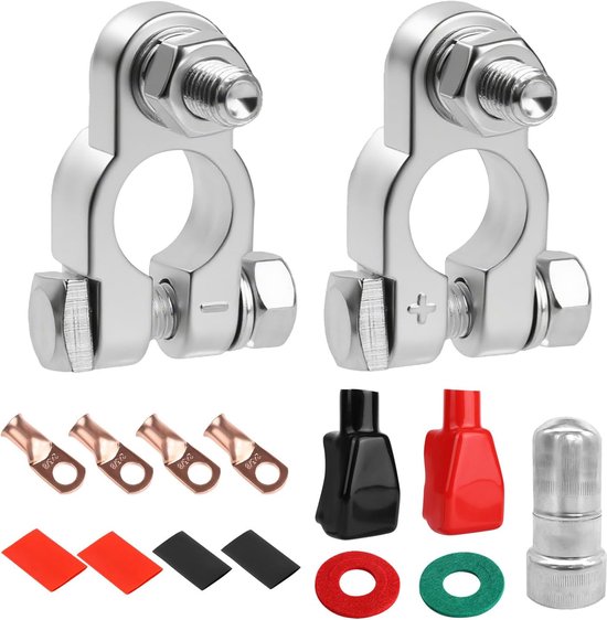Battery Clamp Connector Set - Heavy Duty Battery Terminals - 3/8 ...
