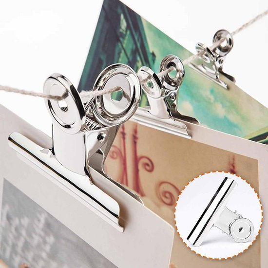 100 Stuks Zilverkleurige Metalen Map Clips 22mm voor Documenten | bol