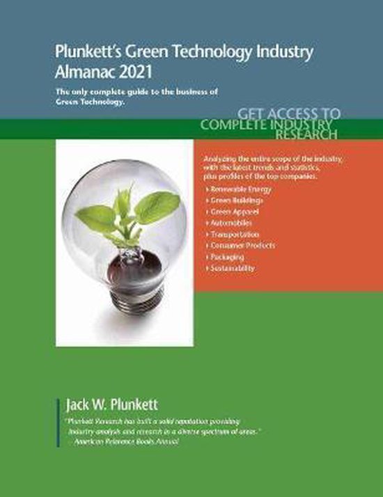 Plunkett's Green Technology Industry Almanac 2021 | 9781628315622 ...