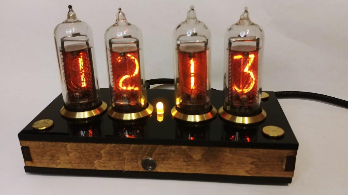 Nixie klok Zwart IN-14 Afstandsbediening - 4 Buizen | bol.com