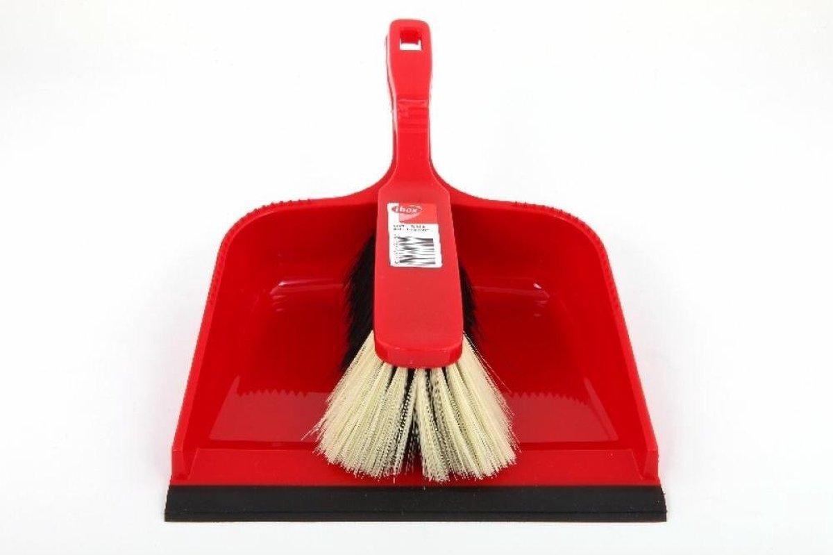 Ramassette et balayette Ibex - Plastique - Rouge | bol.com