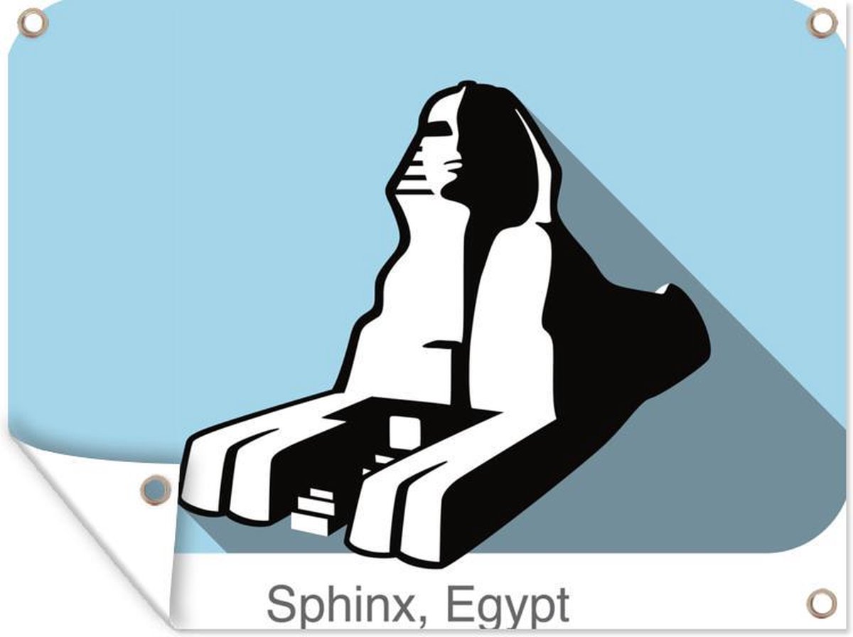 Tuin decoratie tekening van de sfinx van Gizeh in Egypte - 40x30 cm ...