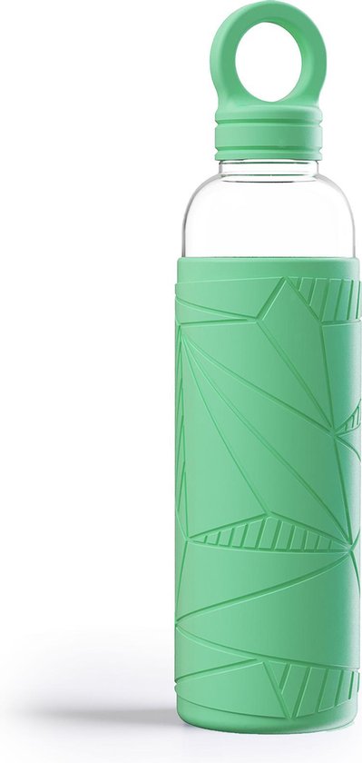 Libbey Waterfles - Glazen drinkfles - 550 ml - Honest Green | bol.com
