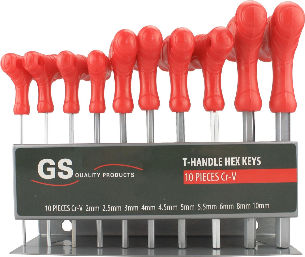 GS Inbussleutelset met T-greep 10-delig - set inbussleutels ...