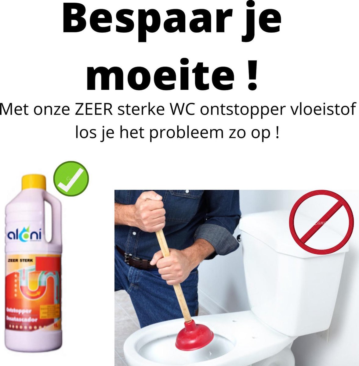 WC ontstopper - wc ontstopper vloeistof - toilet ontstopper - gootsteen ...