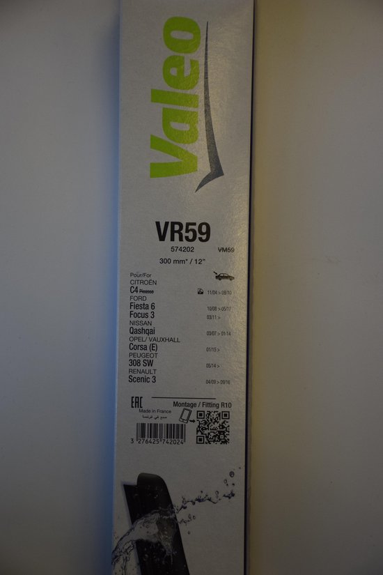 Ruitenwisser Valeo SILENCIO VR59 (1 x 300mm / 12") achterzijde | bol.com