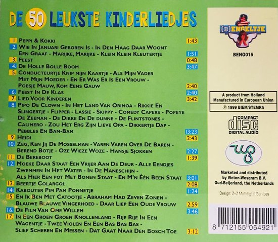 De 50 Leukste Kinderliedjes, Kinderliedjes | CD (album) | Muziek | bol