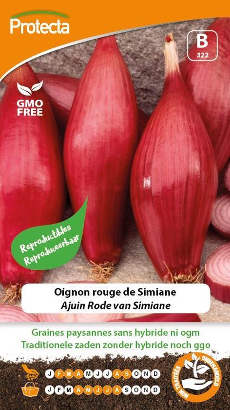 Protecta Groente zaden: Ajuin Rode van Simiane | Rode ui | bol