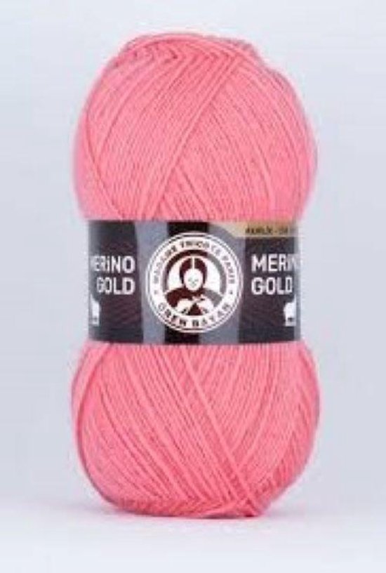 Merino wol - 2 bollen van 100 gram - roze - kleurcode 0036 - Madame ...
