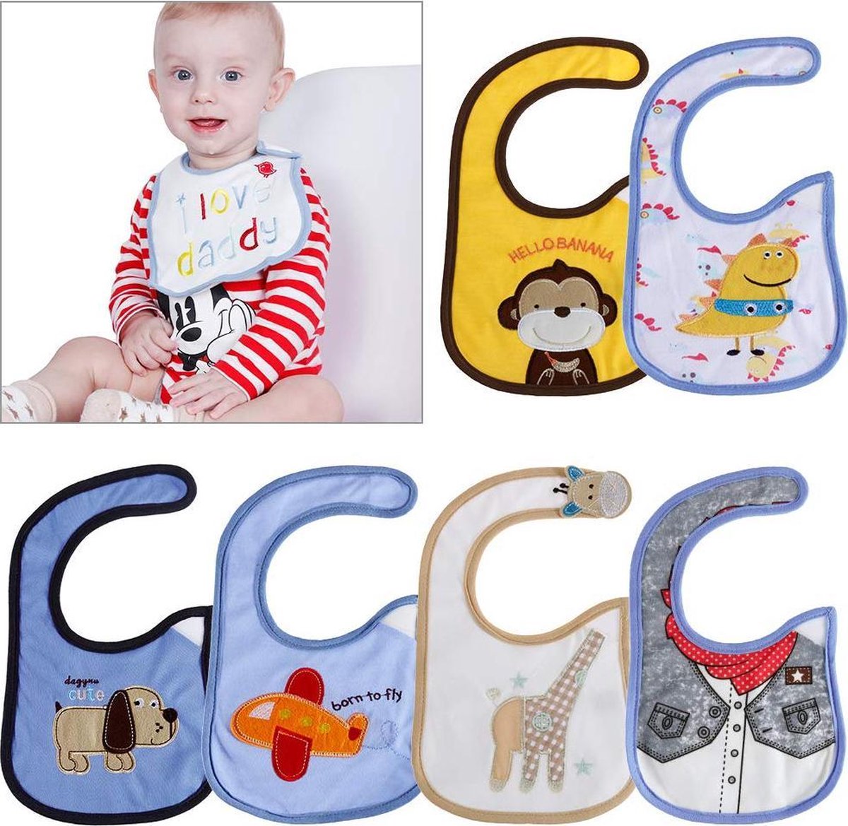 Slabbers Slabbetjes Zachte slabbetjes Waterdichte katoenen slabbetje ...