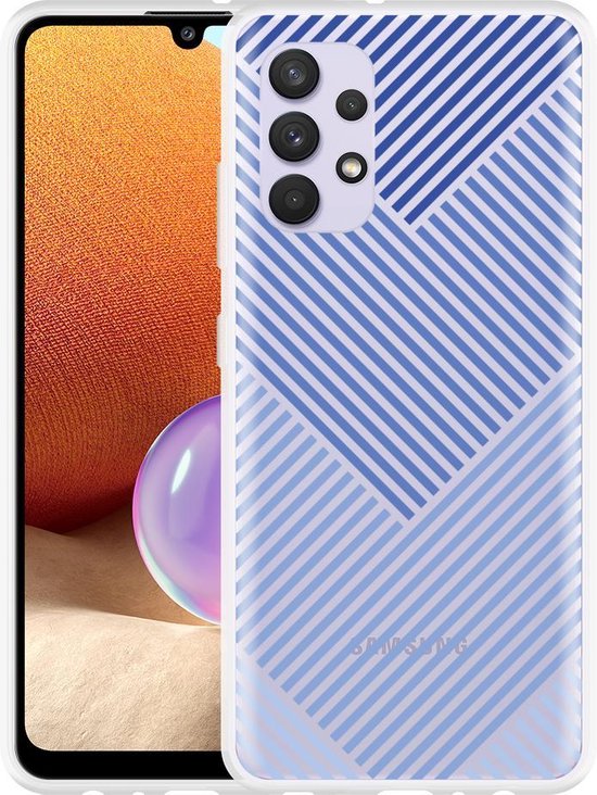 Hoesje Geschikt voor Samsung Galaxy A32 4G Art Lines | bol