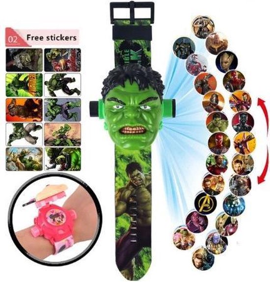 Hulk Projector Kinder Horloge - Kids Watch - Speelgoed Horloge ...